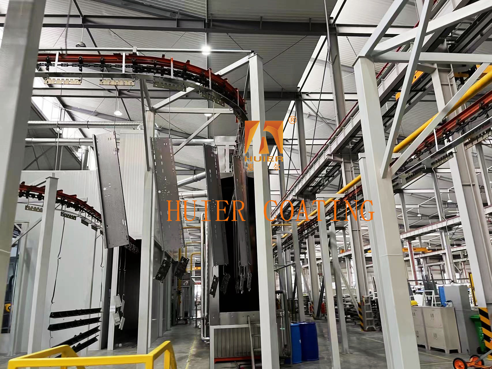 PLC Controlled Industrial Chemical Cleaning Line With Emergency Stop Button